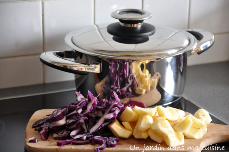 chou rouge aux pommes raisins secs - Un jardin dans ma cuisine