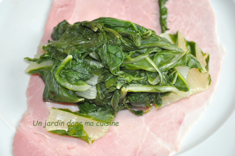 Blettes au jambon thym et feta - Un jardin dans ma cuisine