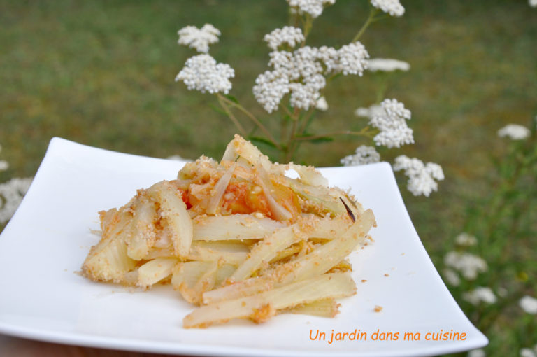 céleri branche braisé aux tomates - Un jardin dans ma cuisine